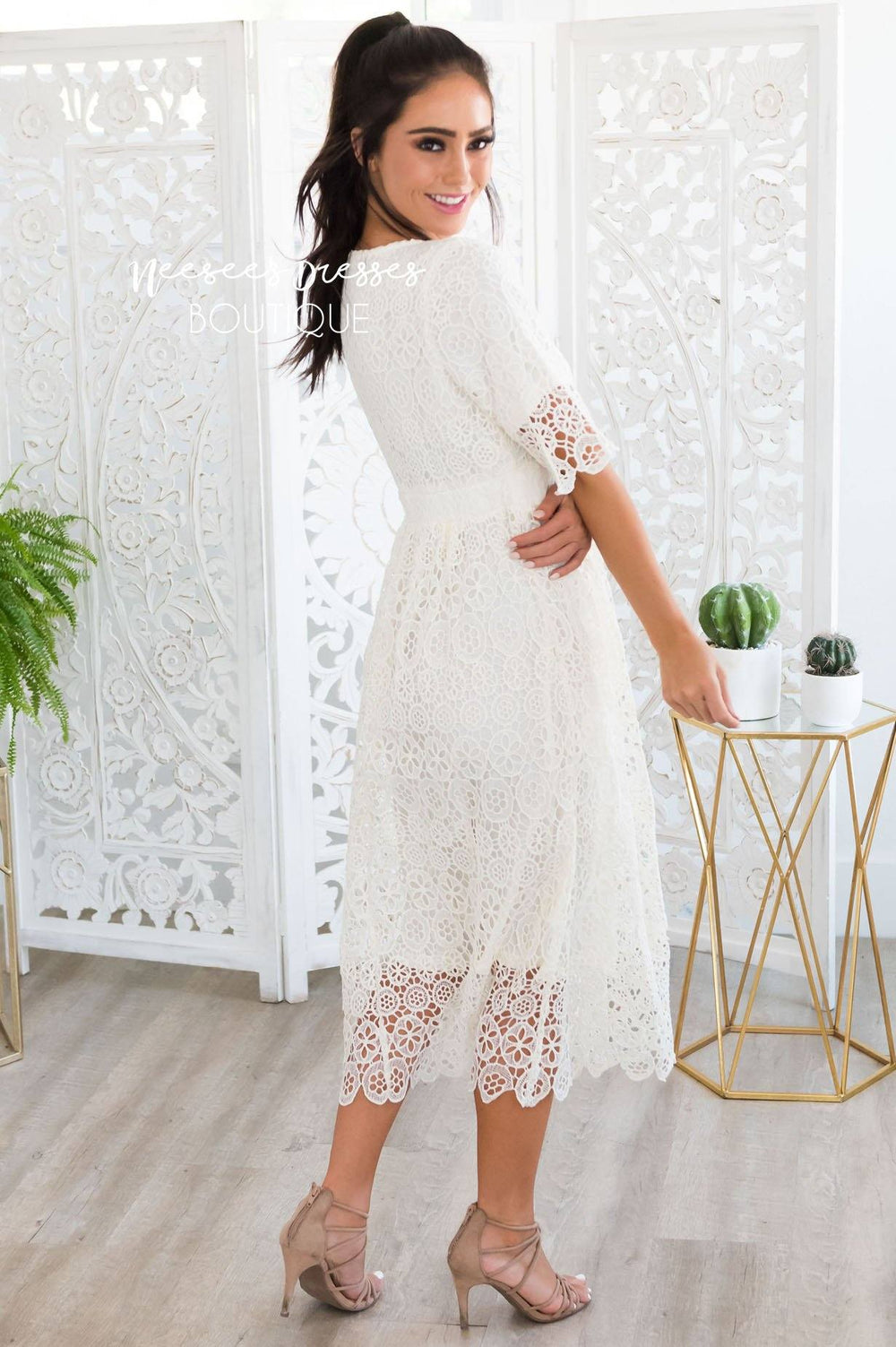The Darci Modest Lace Dress