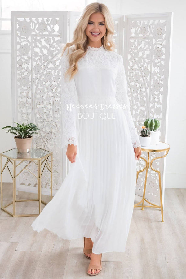 Cream Dress Modest Dress | Best Place To Buy Modest Dress Online ...