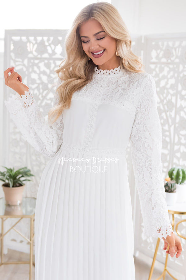Cream Dress Modest Dress | Best Place To Buy Modest Dress Online ...