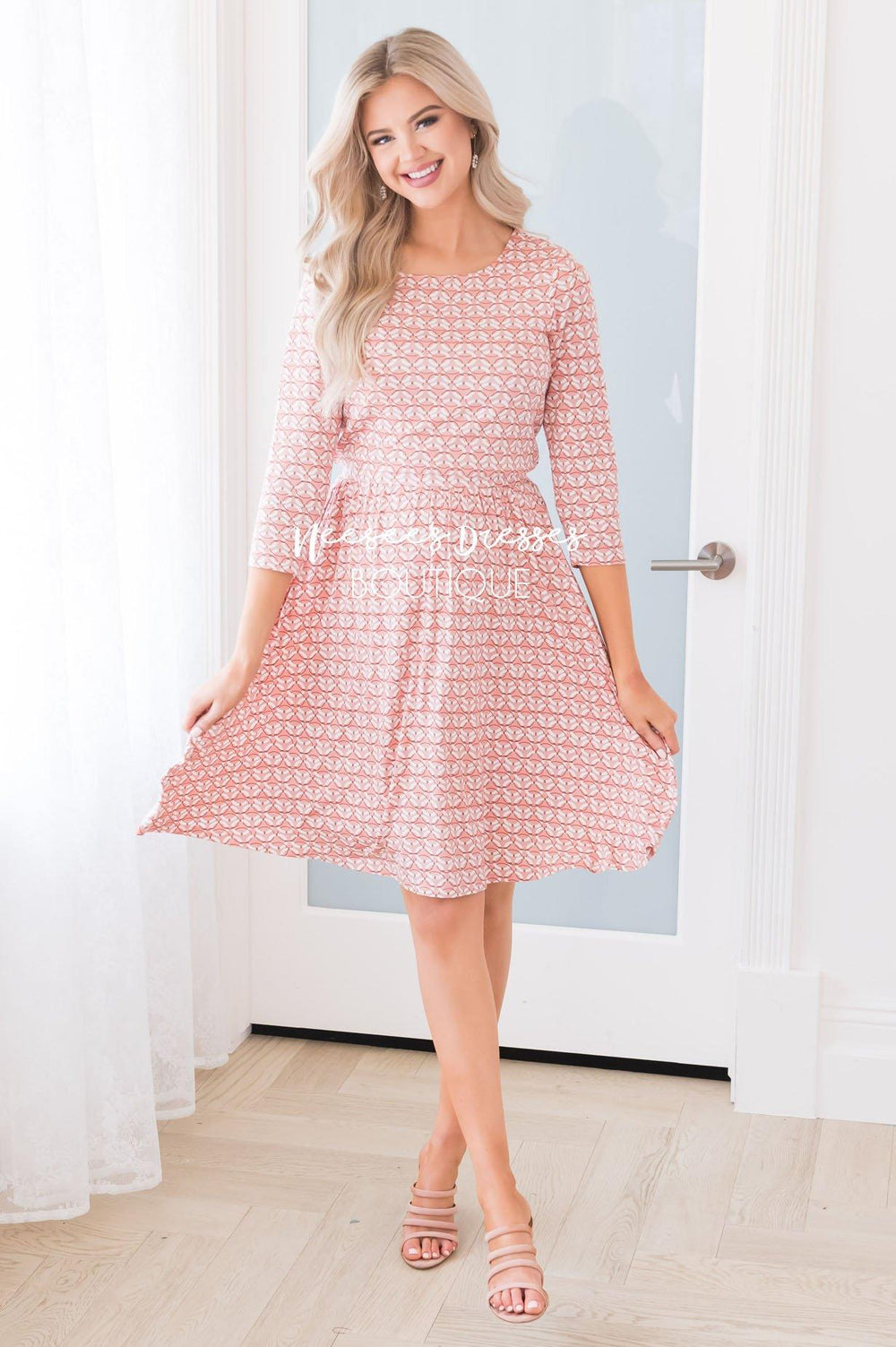 Blush Pink Spring Modest Maxi Dress Church | Beautiful Modest ...