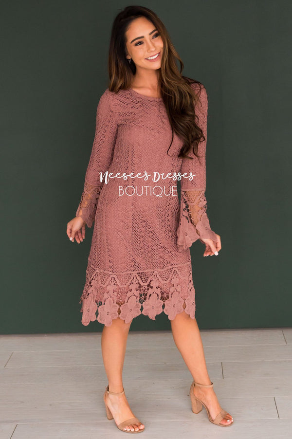 Dusty Rose Modest Church Dress | Best and Affordable Modest Boutique ...