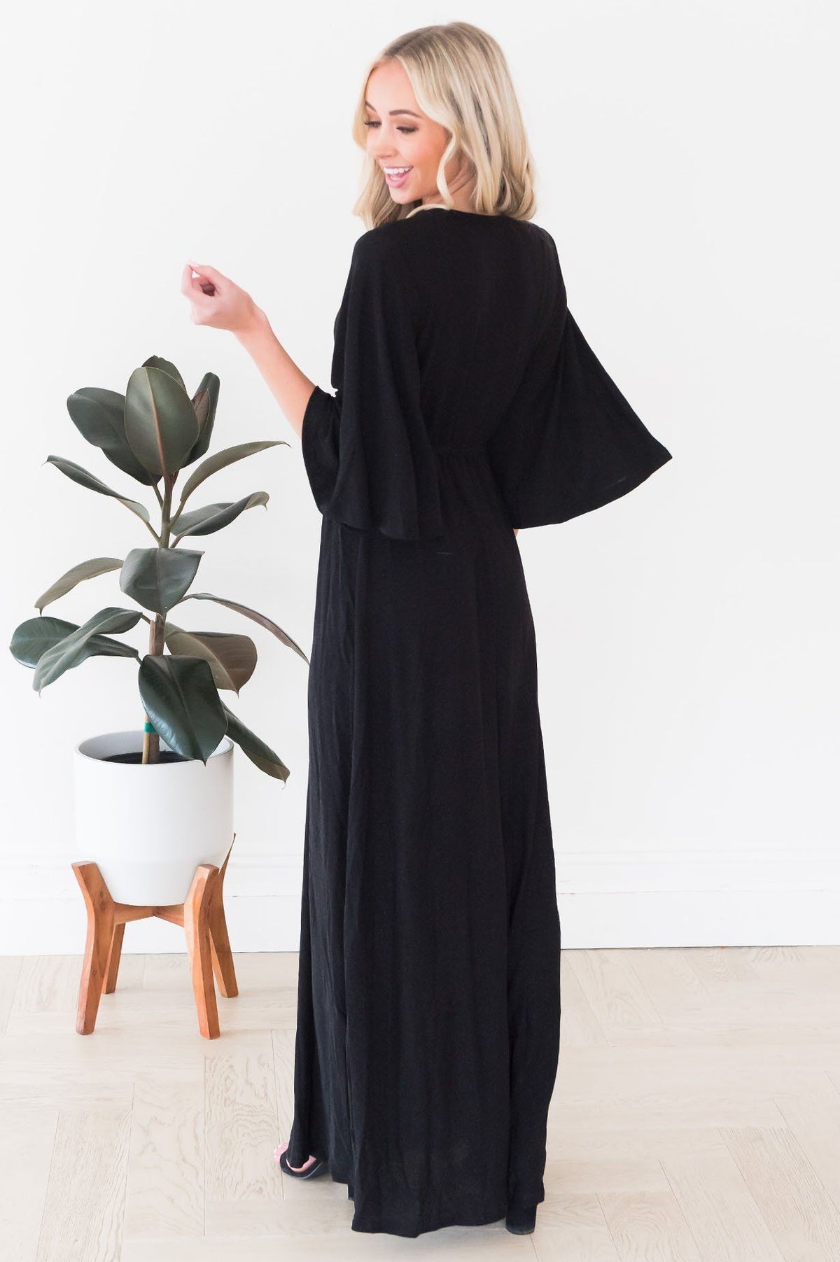 The Lumee Modest Shimmer Maxi Dress - NeeSee's Dresses