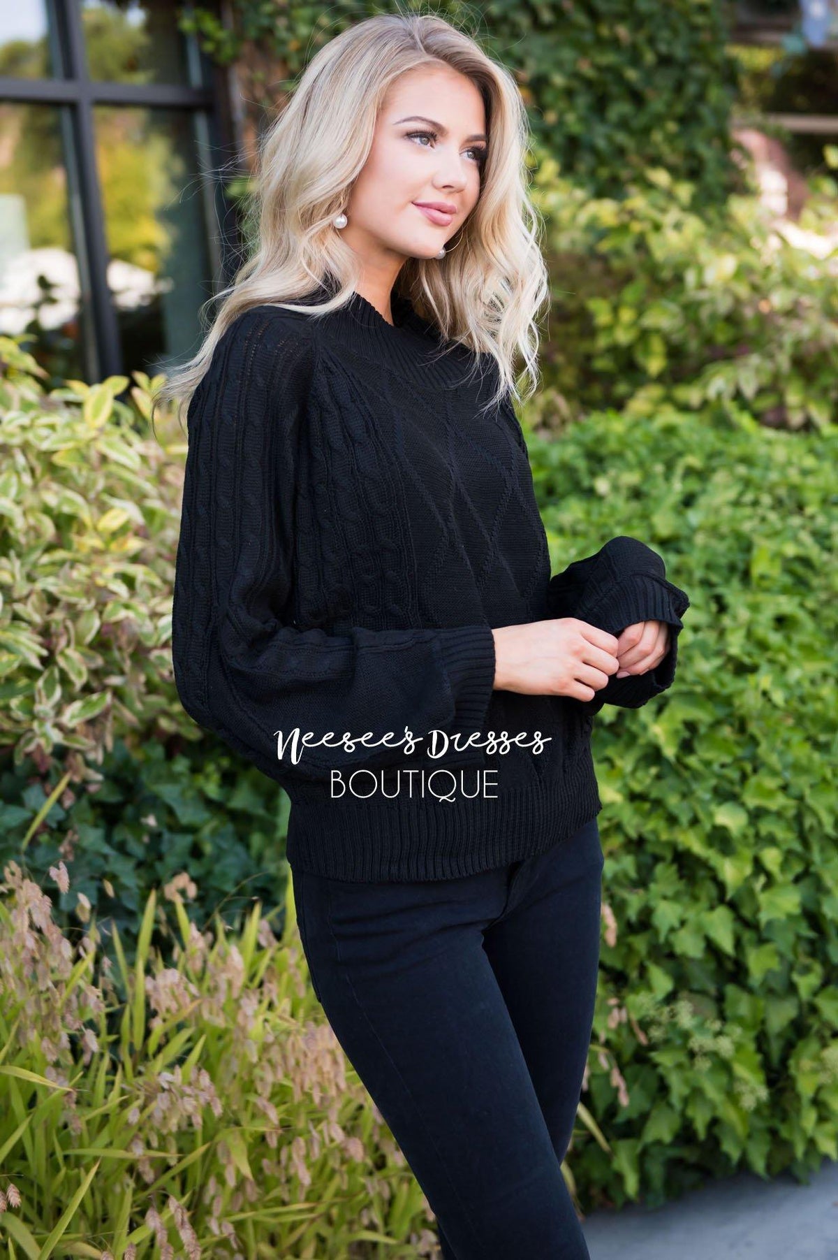Black Cable knit Sweater | Cute Comfy Fall Cardigans