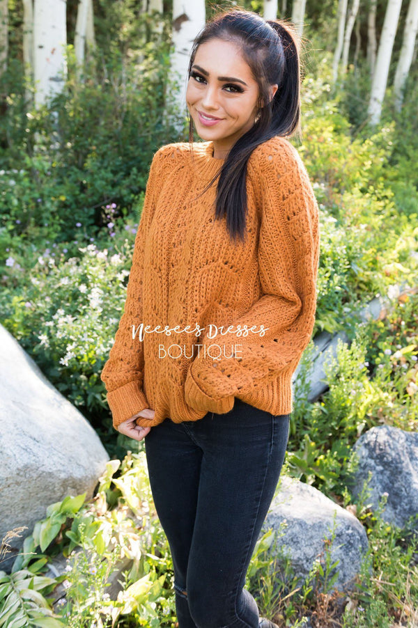 Harvest Time Modest Sweater - NeeSee's Dresses