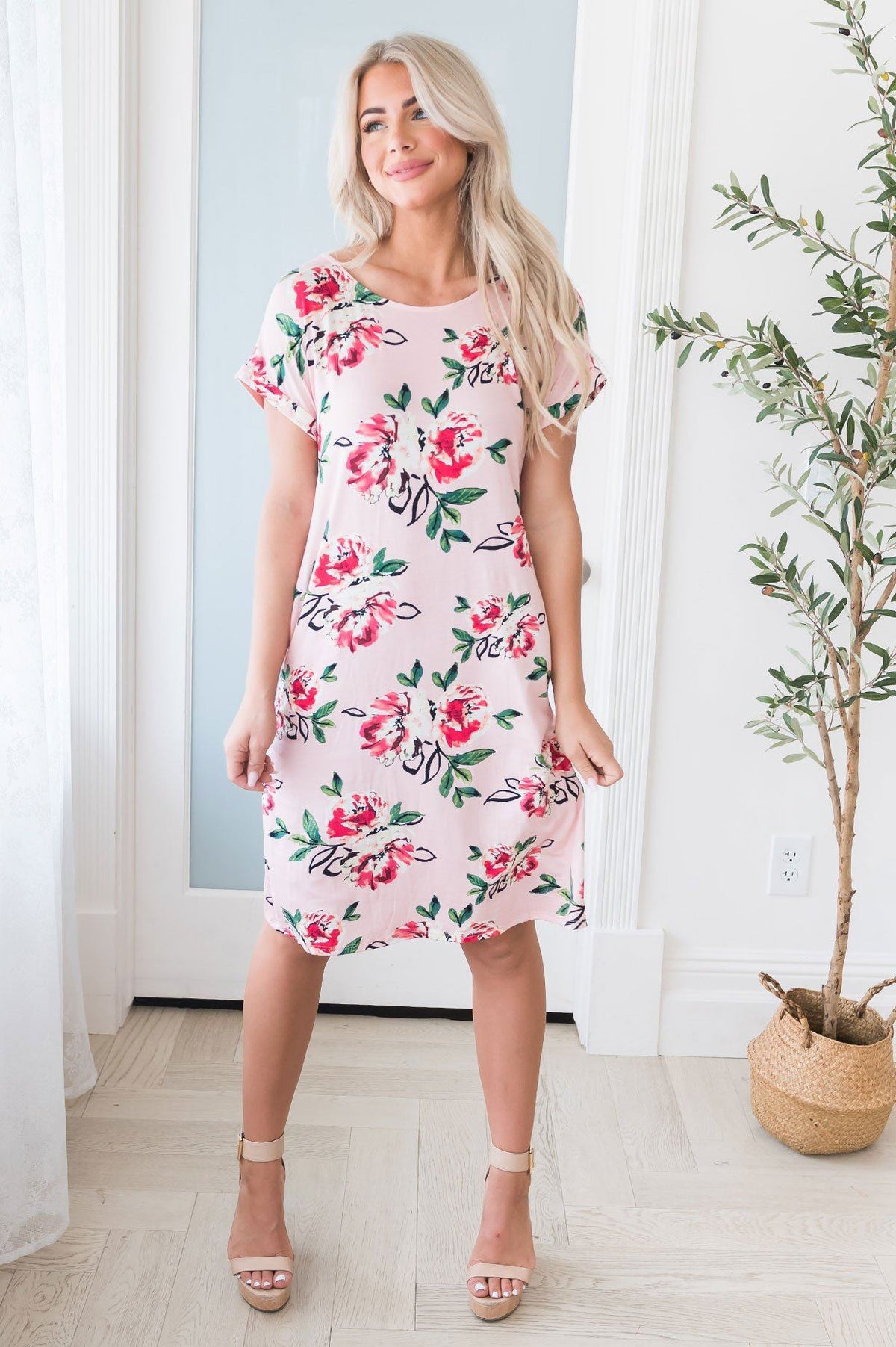 The Reyna Modest Striped Dress