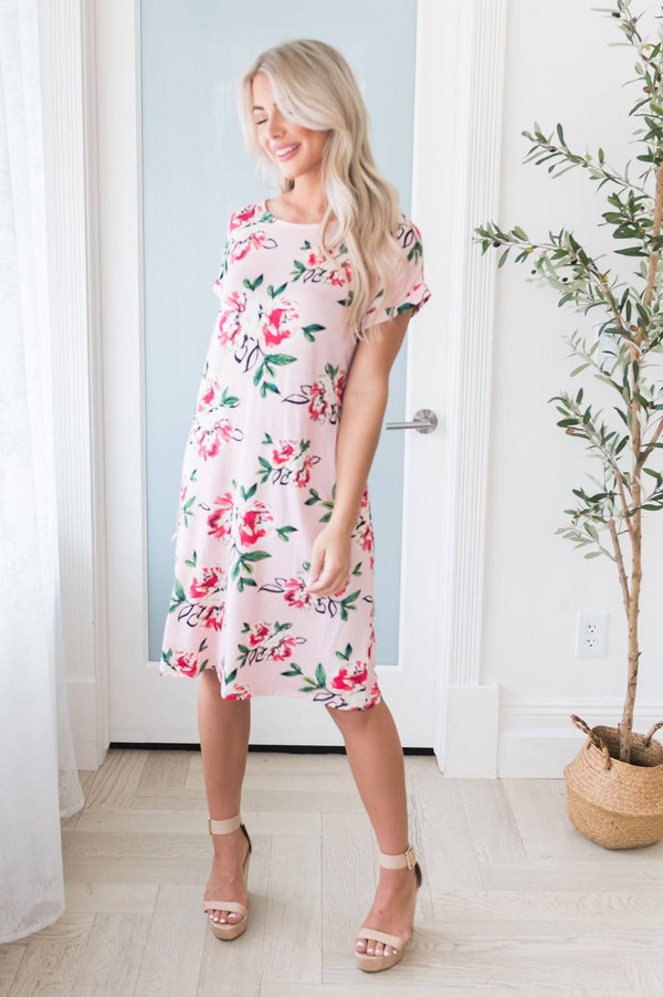 The Reyna Modest Striped Dress