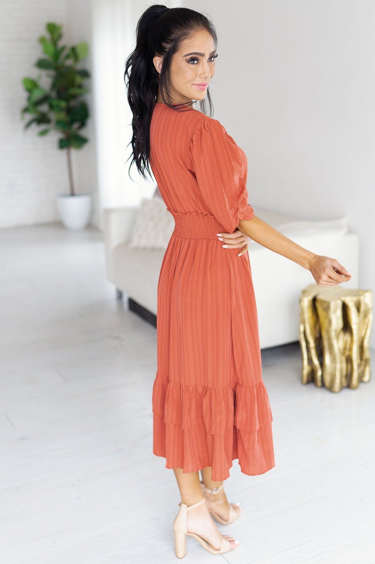 The Laylin Modest Smocked dress