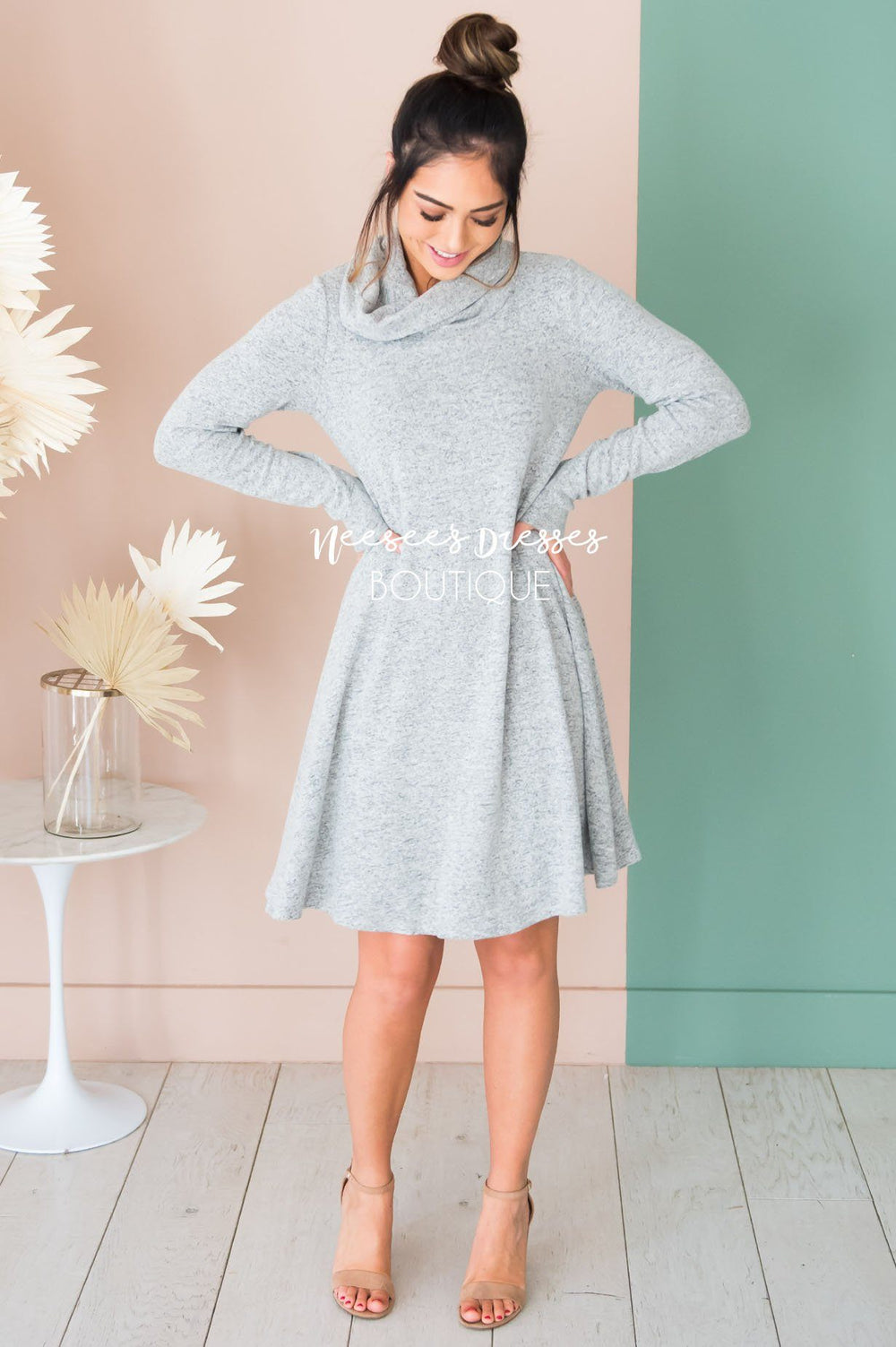 Light Heather Grey swing Dress Modest Dress | Best Place To Buy Modest ...